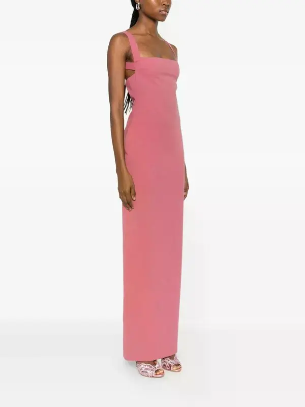 Solace London Square-neck Maxi Dress - Pink