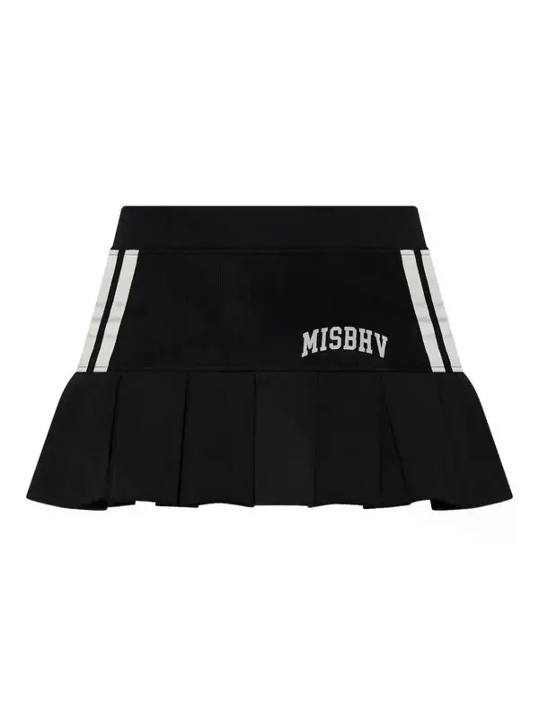 MISBHV Striped Pleated Mini Skirt