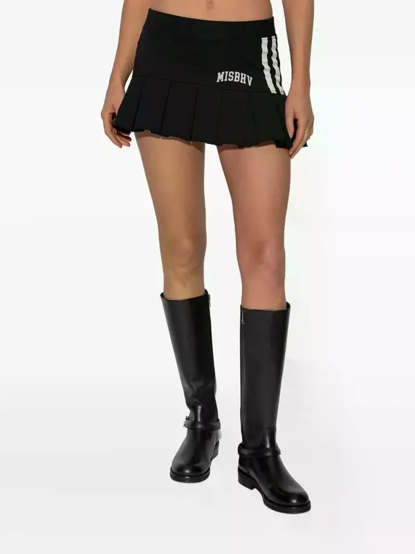 MISBHV Striped Pleated Mini Skirt