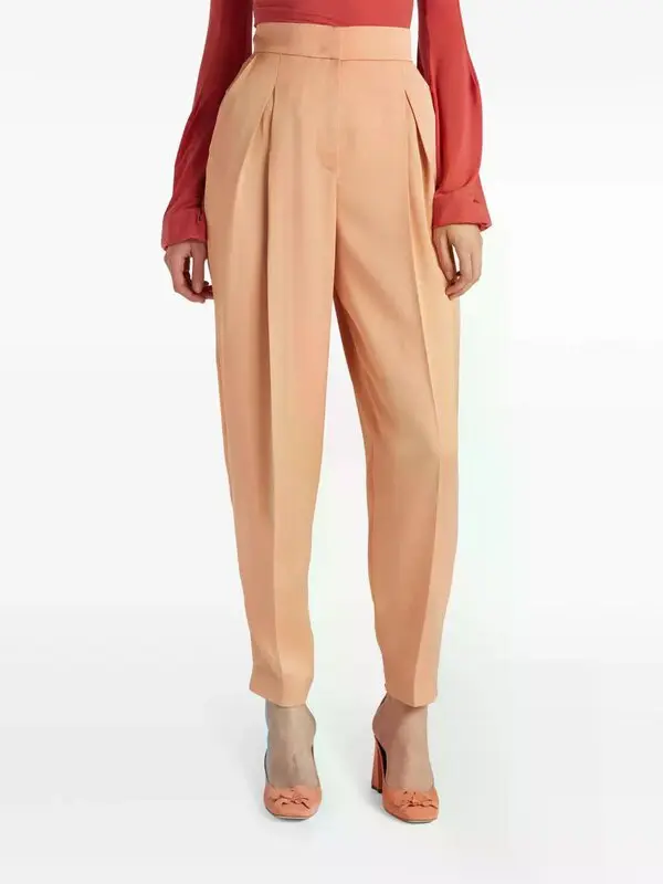 GENNY Pleat-detailing Tapered Trousers
