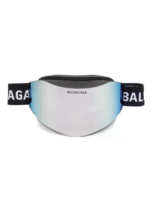 Balenciaga Logo-strap Ski Goggles - Silver