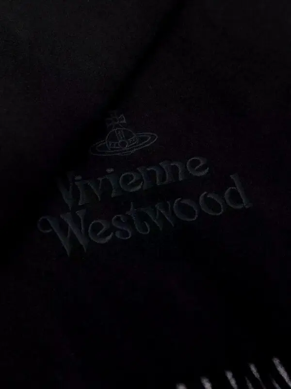 VIVIENNE WESTWOOD Logo-embroidered Wool Scarf