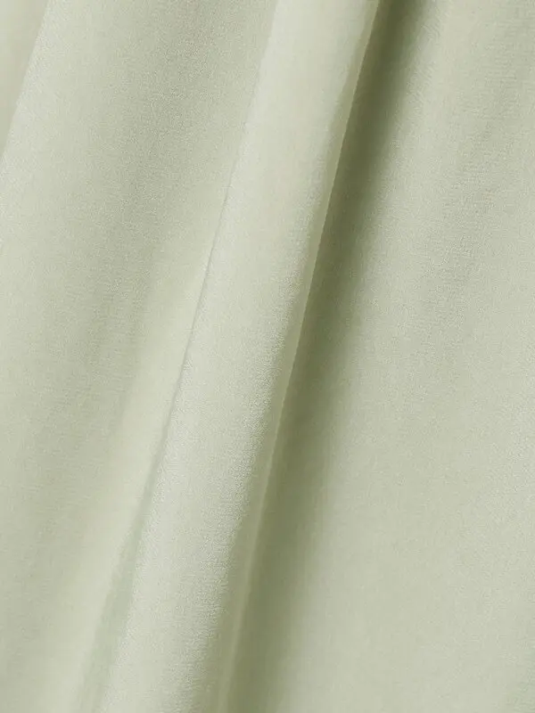 Tibi Pleated Crepe De Chine Wide-leg Trousers