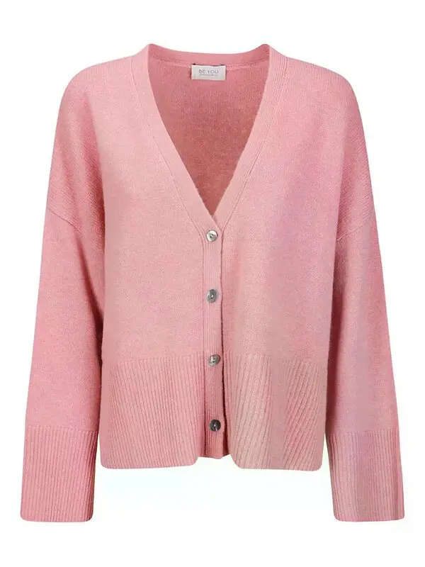 BE YOU Buttoned V-neck Cardigan