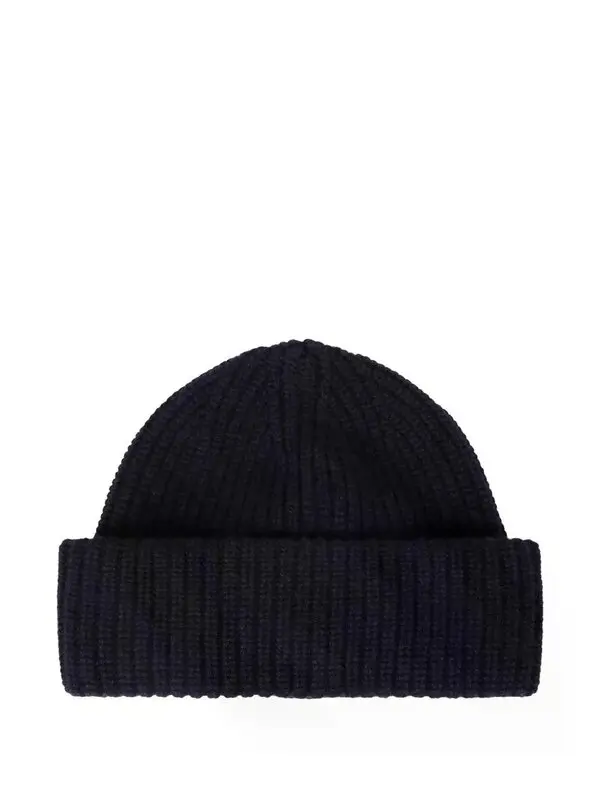 SLOWEAR Knitted Ribbed Beanie - Blue