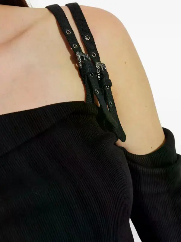 Versace Buckle-detail Midi Dress - Black