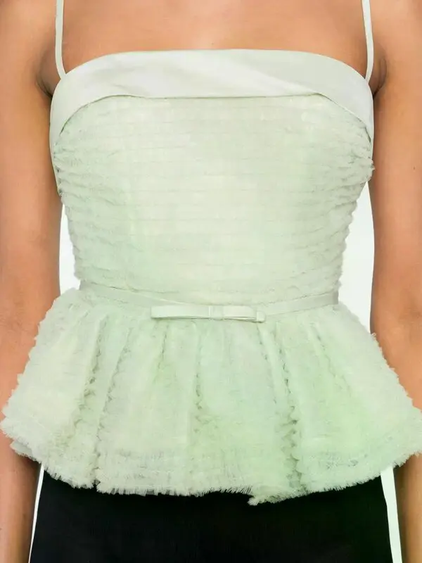 Viktor & Rolf Tulle Ruffle Sleeveless Top