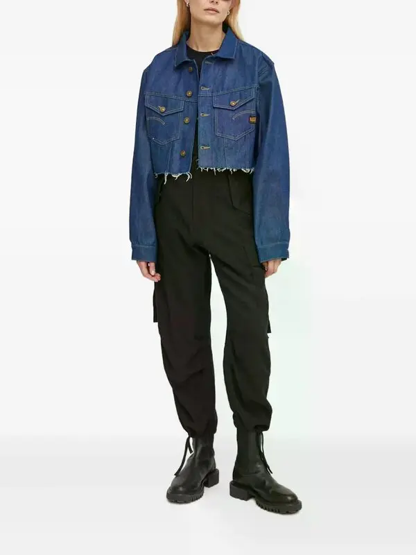 G-star Raw Frayed-edge Cropped Jacket