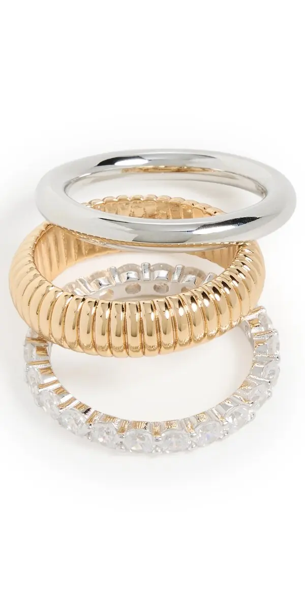Shashi Roux Ring Set - Gold