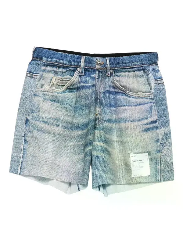 Satisfy Whiskering-effect Denim Shorts