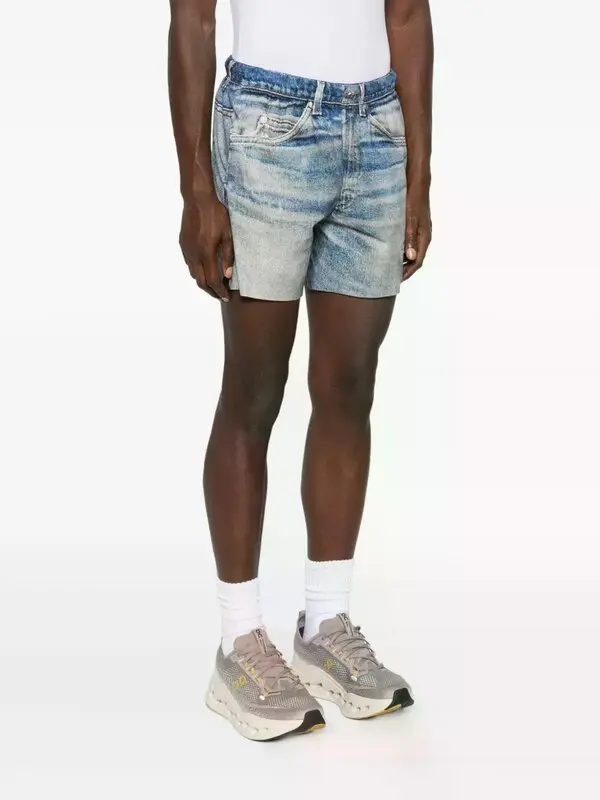 Satisfy Whiskering-effect Denim Shorts