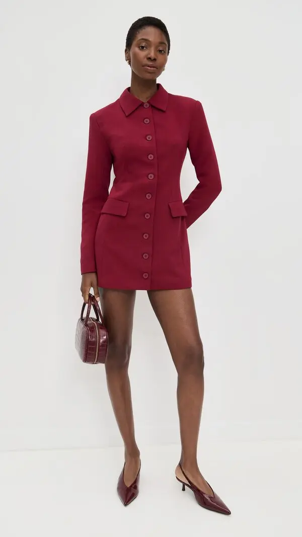 Lioness Cheri Mini Dress - Burgundy - 50% Off | Editorialist