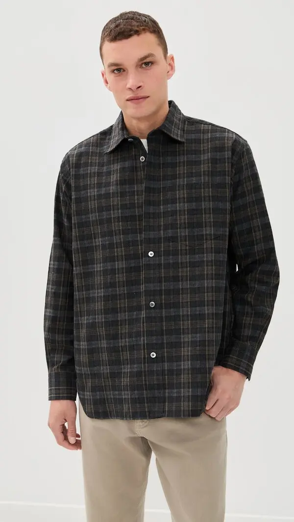 Norse Projects Ole Oversized Wool Check Shirt
