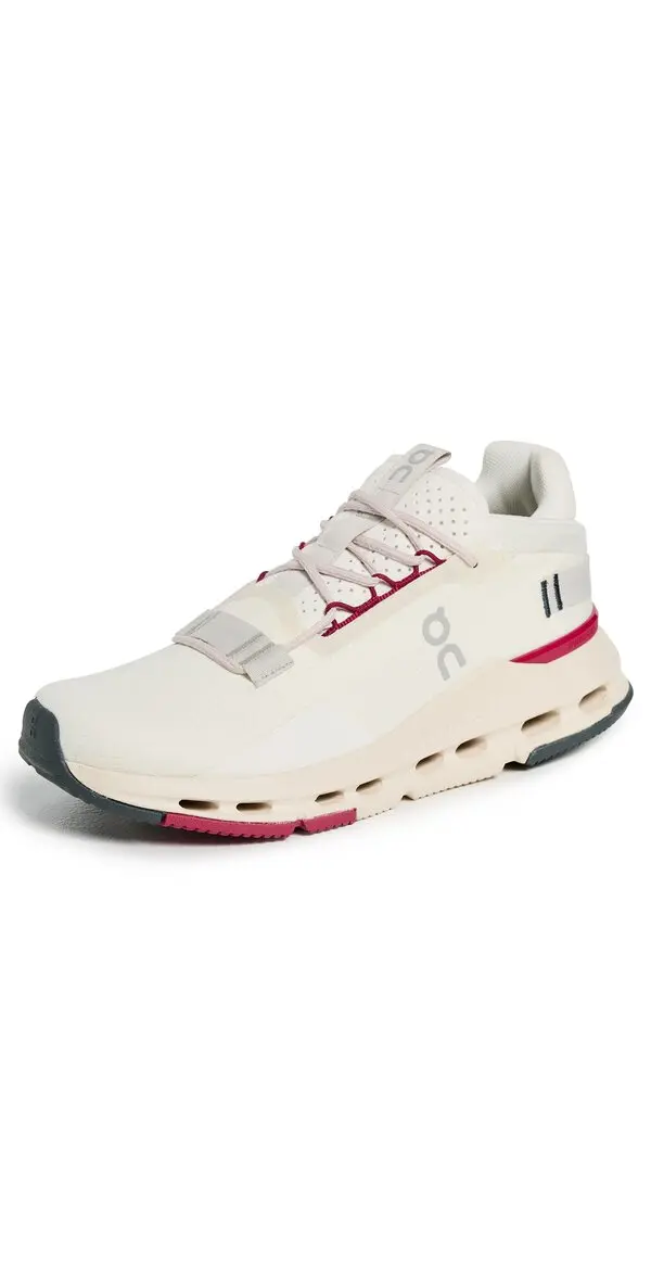 On Cloudnova 2 Sneakers - Ivory/grenadine