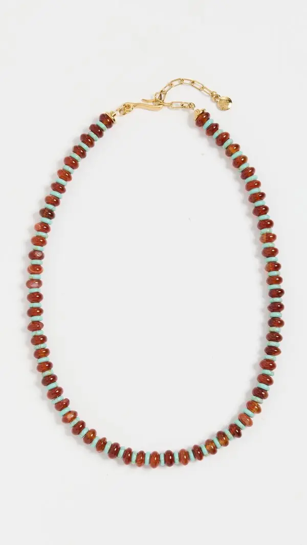 MAYAMAR Agate And Turquoise Beaded Necklace