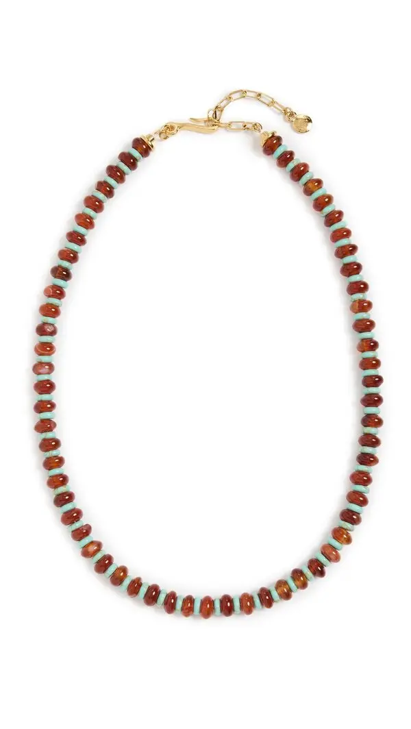 MAYAMAR Agate And Turquoise Beaded Necklace