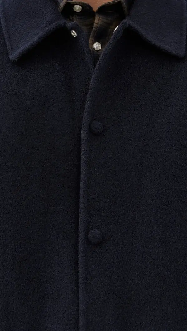 Officine Générale Vasco Double Split Wool Jacket - Dark Navy