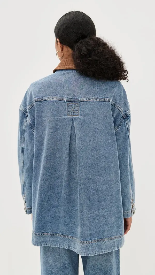 Lioness District Denim Jacket With Corduroy Trim