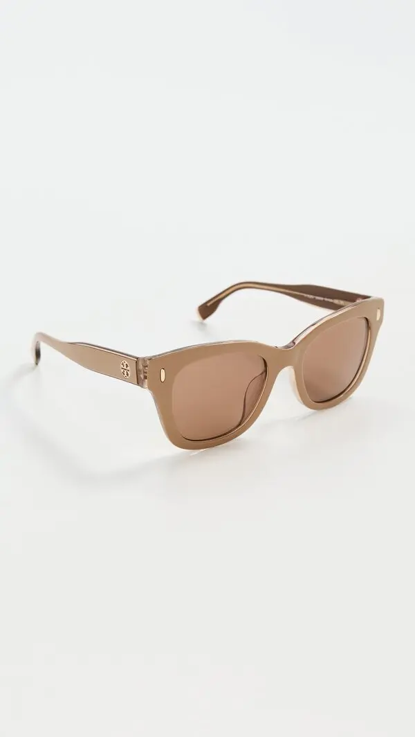 Tory Burch Ty7225u Sunglasses - Tan Crystal