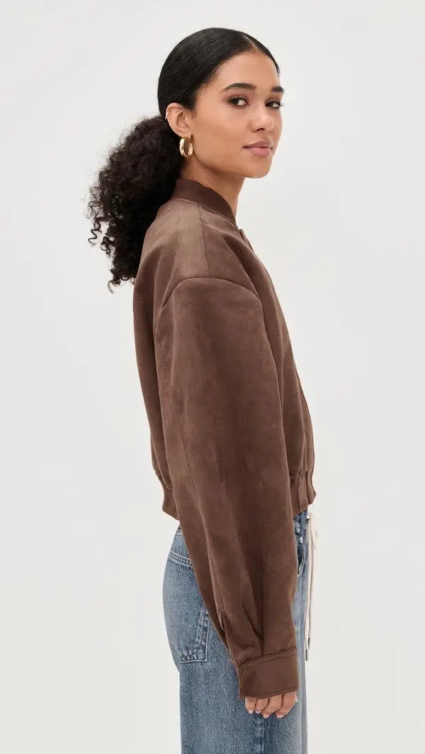 Lioness Legacy Faux Suede Bomber Jacket