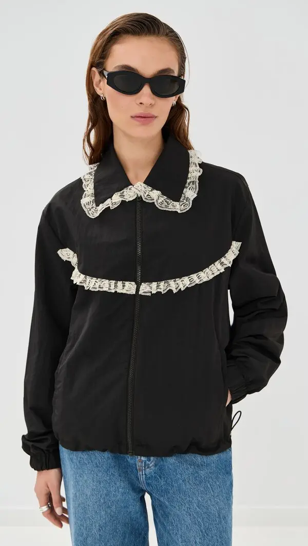 TANNER FLETCHER Archie Lace Trim Track Jacket