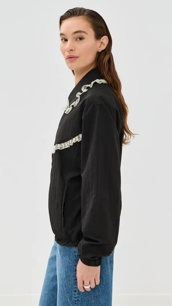 TANNER FLETCHER Archie Lace Trim Track Jacket