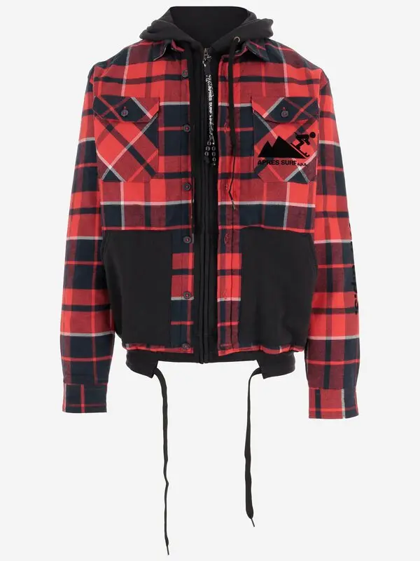 APRES SURF Cotton Blend Jacket With Back Print - Red