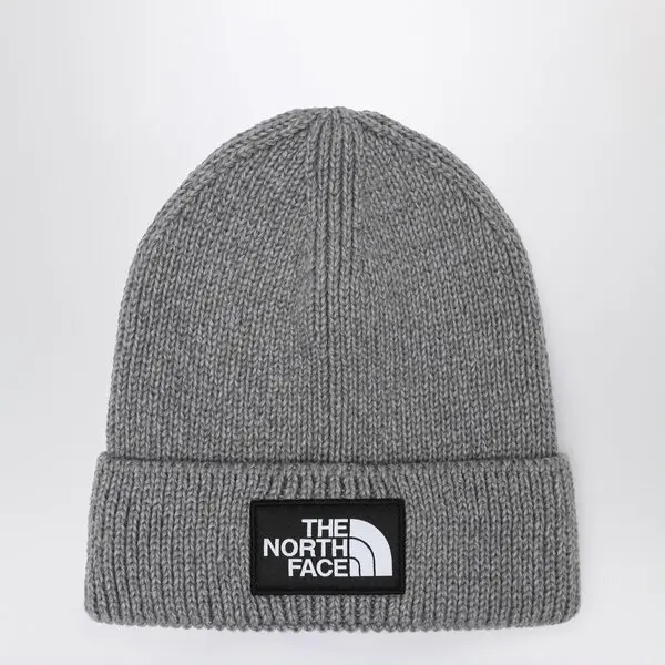 The North Face Logo Patch Beanie - Grey