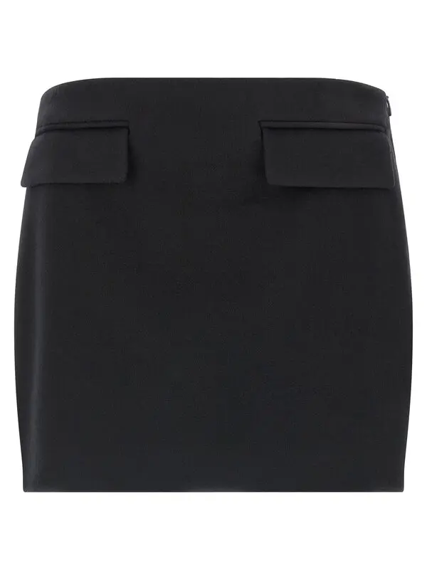 FERRAGAMO Cashmere And Wool Mini Skirt - Black