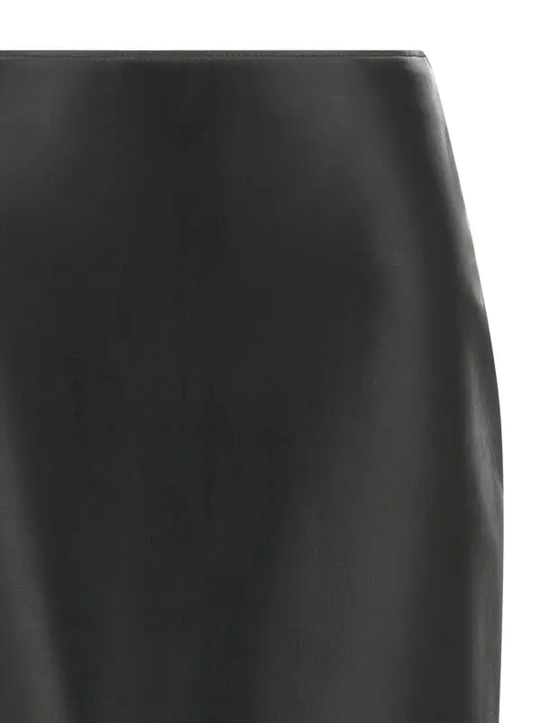 Fendi Nappa Leather Midi Skirt