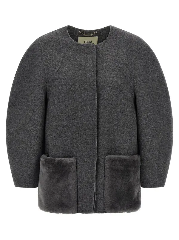 Fendi Blouson Cocoon - Gray