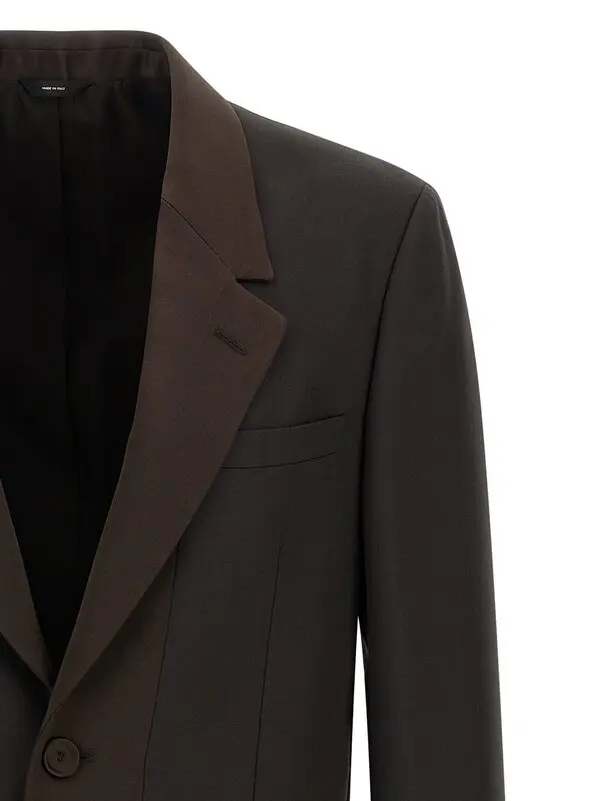 Fendi Crepe Wool Single-breasted Blazer