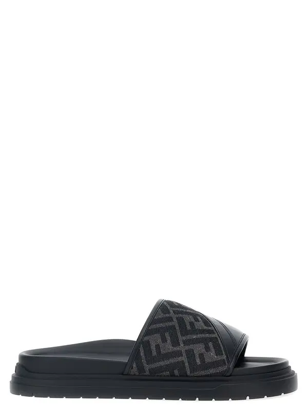 Fendi Diagonal Ff Jacquard Sandals