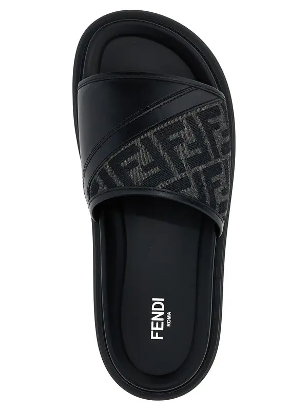 Fendi Diagonal Ff Jacquard Sandals