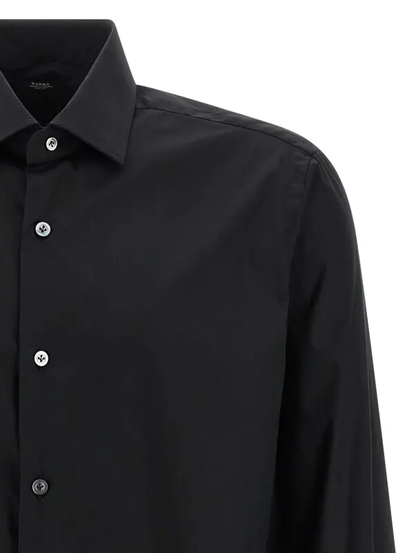 BARBA NAPOLI Stretch Cotton Poplin Shirt