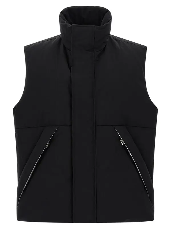 Herno Wrinkled Effect Technical Fabric Padded Vest