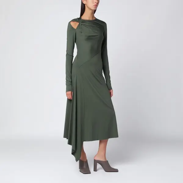 Victoria Beckham Interlace Midi Dress In Green - 41% Off | Editorialist
