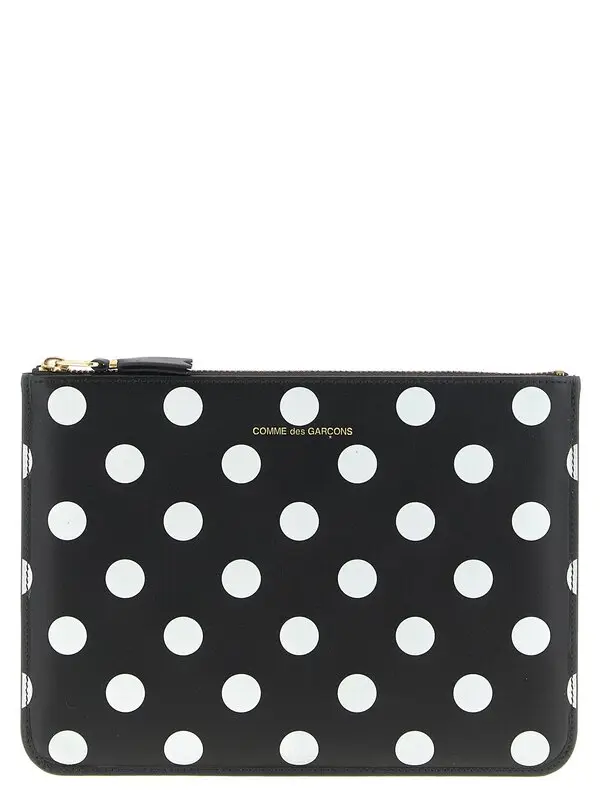 Comme Des Garçons Polka Dots Printed Leather Wallet