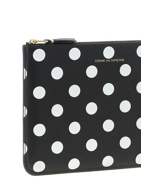 Comme Des Garçons Polka Dots Printed Leather Wallet