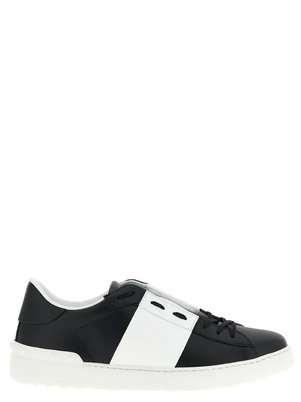 Valentino Garavani Open' Leather Sneakers - White/black