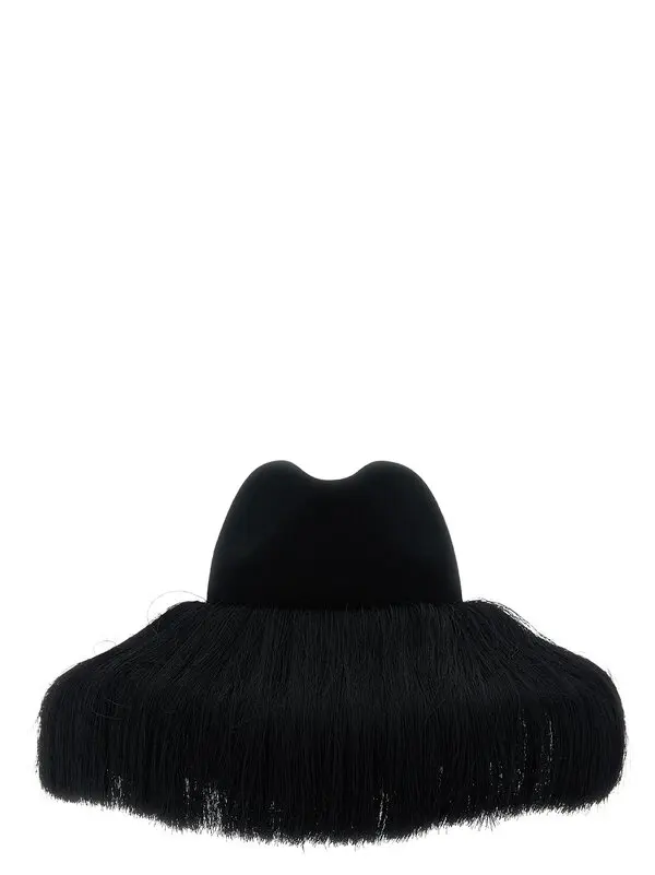 Comme Des Garçons X Hizume Wide-brimmed Fedora - Black