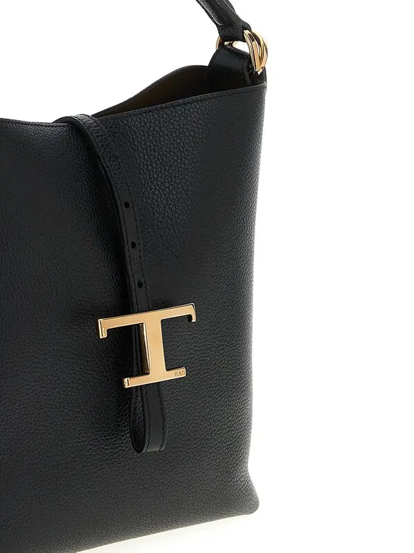 TOD'S T Timeless Mini Bucket Bag - Black