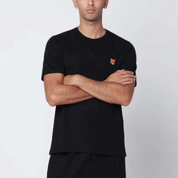 Maison Kitsuné Regular T Shirt With Logo Patch