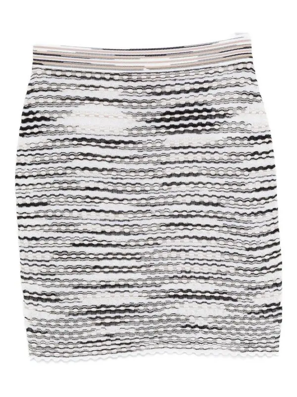 Missoni Striped Knitted Wool-blend Skirt - Beige