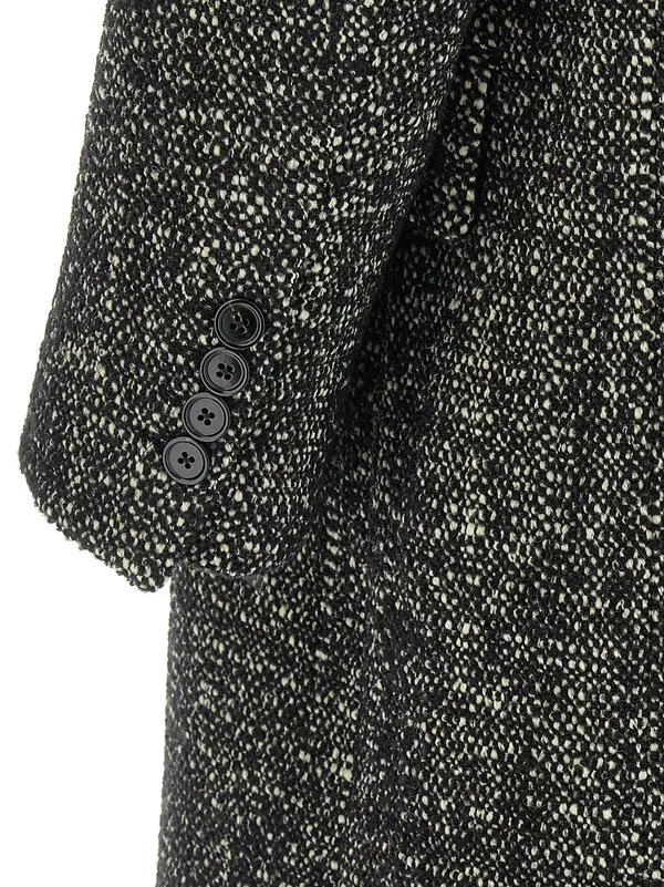 Dolce & Gabbana Double-breasted Bouclé Wool Coat