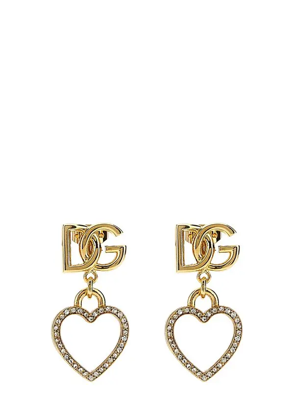 Dolce & Gabbana Sweetheart Pendant Earrings - Gold