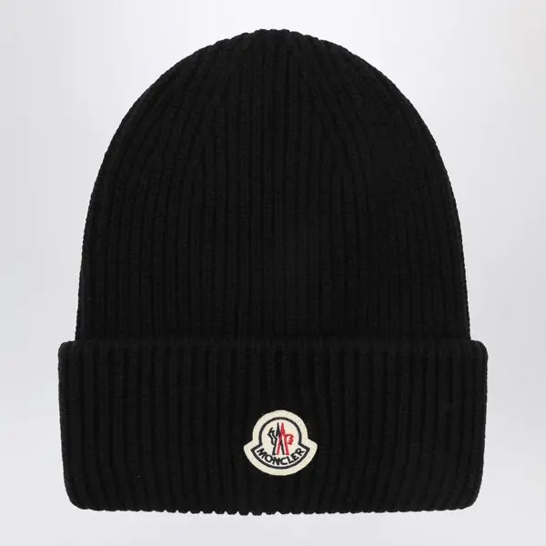 Moncler Wool And Cashmere Beanie - Black