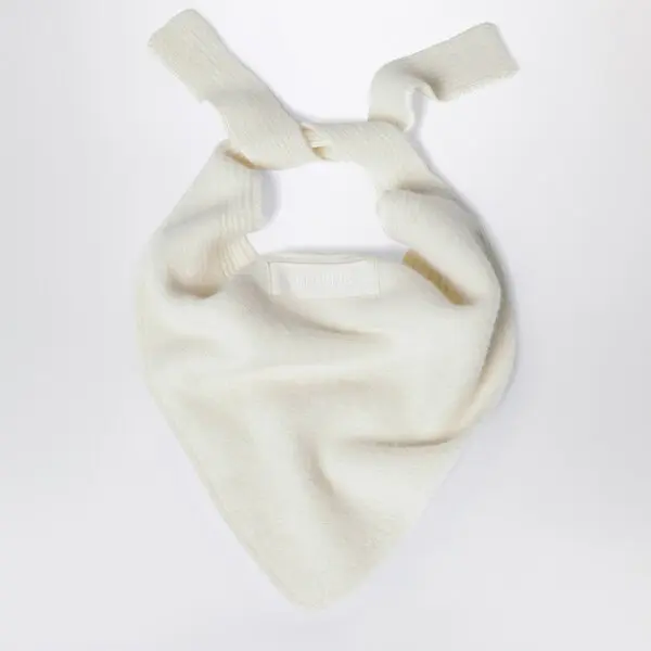 Jacquemus Scarf With Grosgrain Logo - White