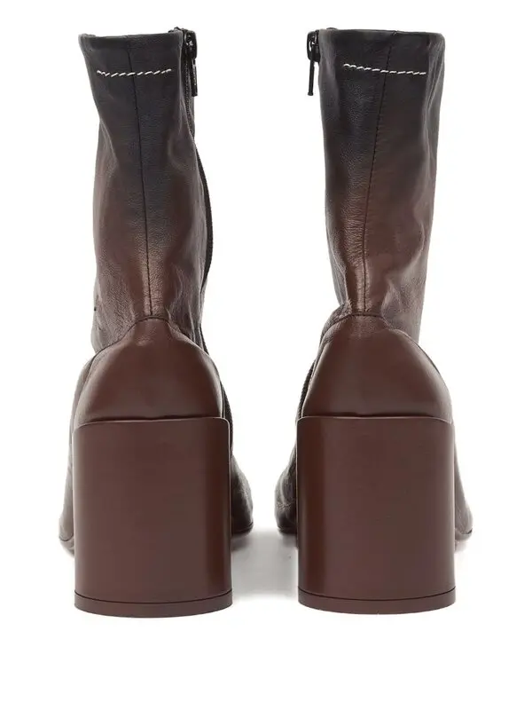 MAISON MARGIELA Leather Ankle Boots - Brown