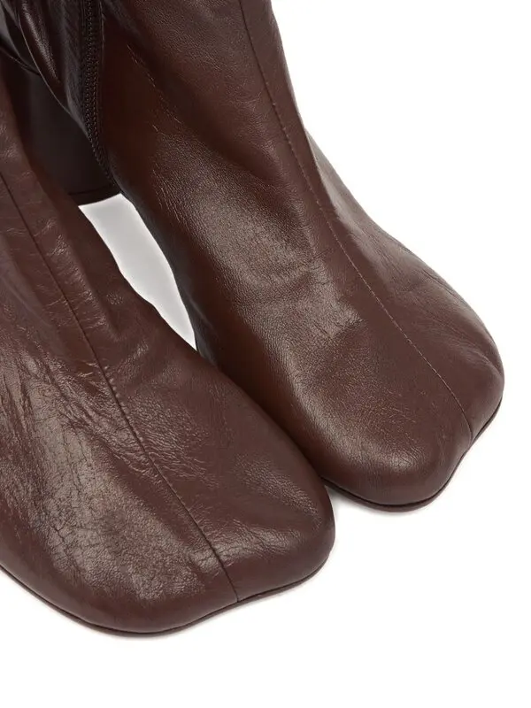 MAISON MARGIELA Leather Ankle Boots - Brown